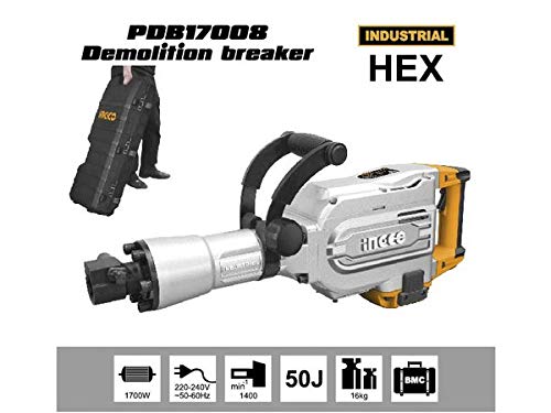 INGCO Demolition breaker PDB17008 1700W, 16Kg – Buytoolkit