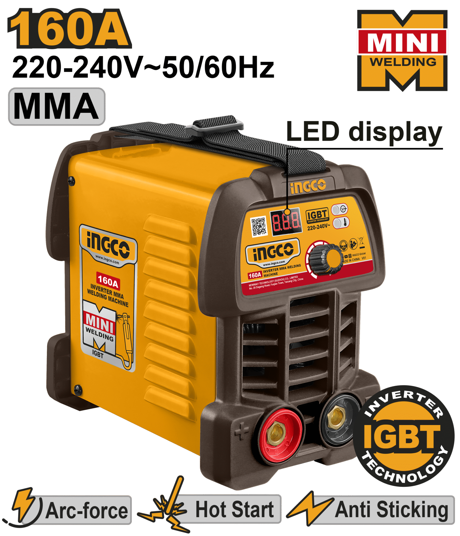 INGCO 240V 160A Inverter MMA Welding Machine , ING-MMA16049 – Buytoolkit